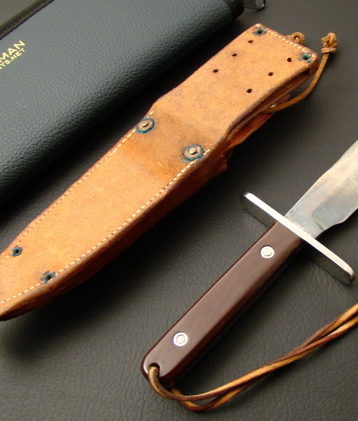 Randall Knife Model # 19 Astro vintage with brown micarta